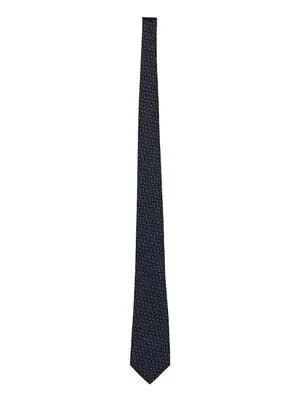 Zegna Jacquard Silk Tie - Blue