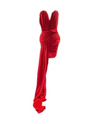 Stella McCartney Asymmetrical Crepe And Jersey Dress - Red