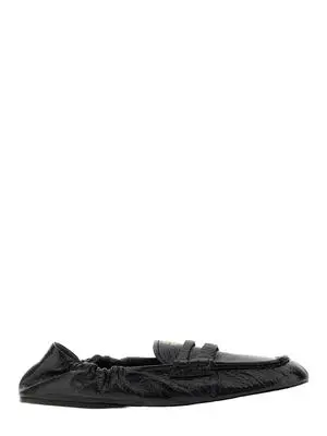 Miu Miu Leather Loafers - Black