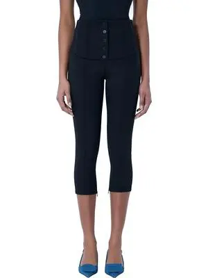 Jacquemus High-waisted Buttoned Cycling Pants - Black