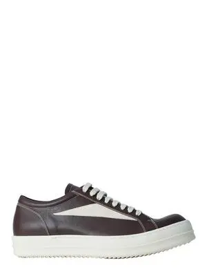 Rick Owens Leather Sneakers - Brown