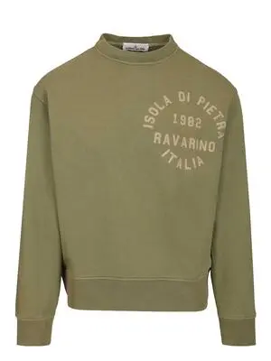 Stone Island Organic Cotton Crewneck Sweatshirt - Green