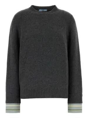 Prada Cashmere And Virgin Wool Pullover - Gray