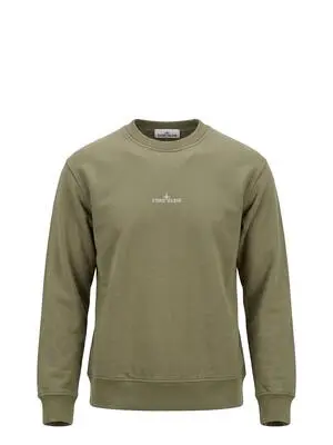 Stone Island Organic Cotton Fleece Sweatshirt - Multicolor