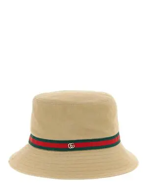 Gucci Web Tape Bucket Hat - Cream