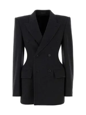 Balenciaga Cashmere Blend Blazer - Gray