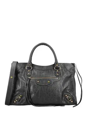 Balenciaga Lambskin Tote Bag - Black