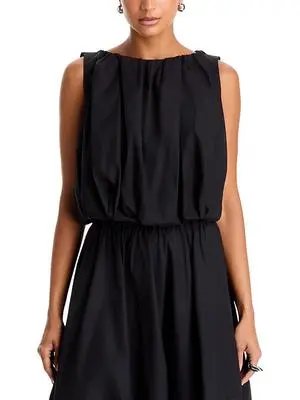 Co Cotton Bubble Top - Black