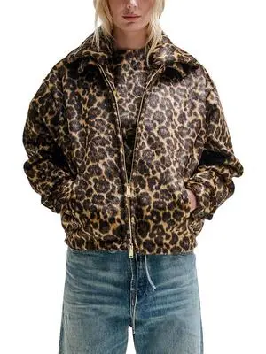 DARKPARK Print Faux Fur Jacket - Leopard