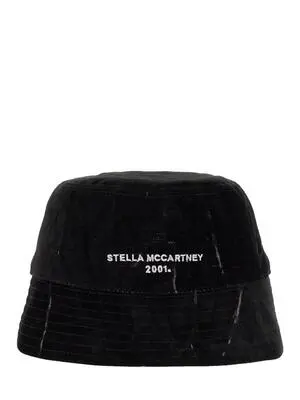 Stella McCartney Bucket Hat With Logo - Black