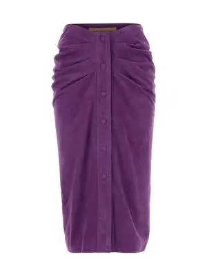 Valentino Garavani Suede Skirt - Purple
