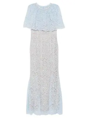 SELF-PORTRAIT Lace Midi Dress - Blue