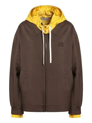 Miu Miu Wool Hooded Jacket - Multicolor