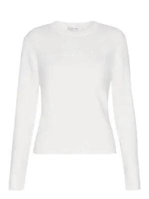 Max Mara Wool Crewneck Sweater - White