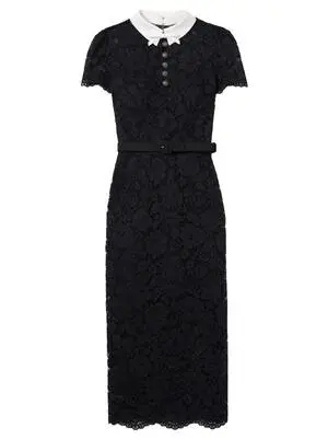 SELF-PORTRAIT Lace Long Dress - Black