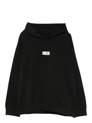 MAISON MARGIELA Logo Cotton Hoodie - Black