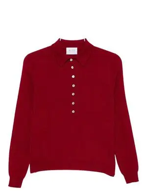 BEYOU Cashmere Polo Shirt - Red