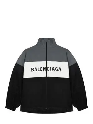 Balenciaga Jacket With Logo - Blue