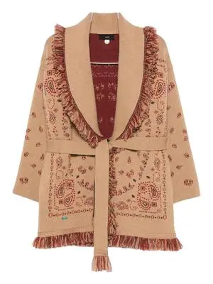 Alanui Alanui Bandana Cashmere Cardigan Beige