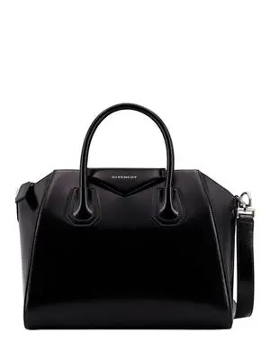 Givenchy Antigona Leather Shoulder Bag - Black