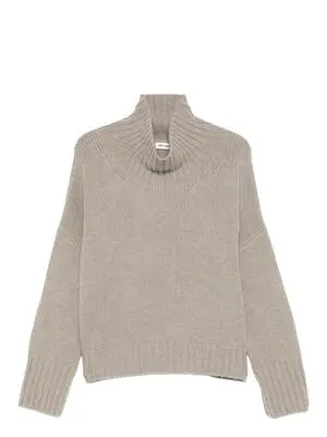 Soft Goat Cashmere Turtle-neck Sweater - Beige