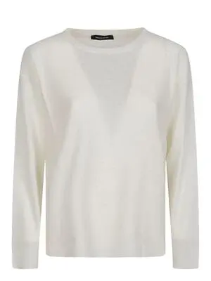 Fabiana Filippi Wool Crewneck Sweater - White