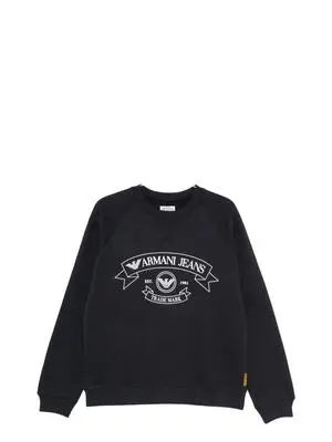 Emporio Armani Logo Cotton Sweatshirt - Blue