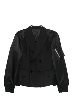 Sacai Wool Blend Jacket - Black