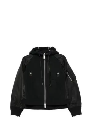 SACAI Sacai Cotton Blend Paneled Hoodie