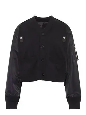 SACAI Sacai Cotton And Nylon Cardigan
