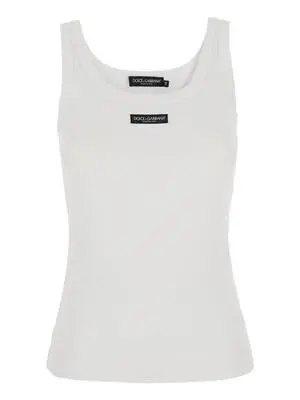 DOLCE & GABBANA Dolce & Gabbana Logo Cotton Tank Top