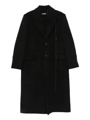 ANN DEMEULEMEESTER Single-breasted Tailored Wool-blend Coat - Black