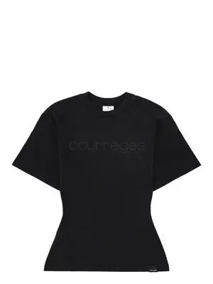 COURREGES T-shirt Con Logo - Black