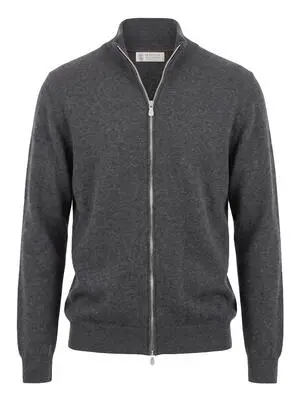 Brunello Cucinelli Zip-front Cashmere Cardigan - Multicolor