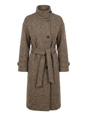 Brunello Cucinelli Wool Overcoat - Multicolor