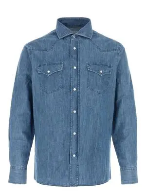 Brunello Cucinelli Shirts - Blue