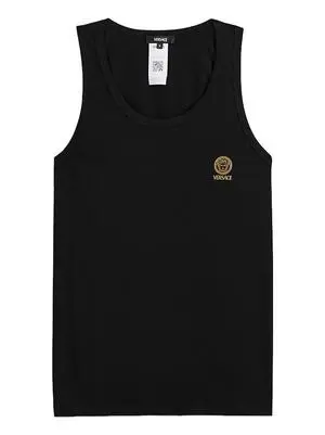 Versace Logo Undershirt Tank - Black