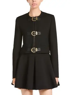 VERSACE Versace Wool Buckle Front Jacket