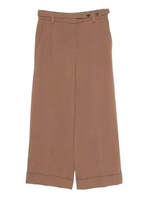 BRUNELLO CUCINELLI Brunello Cucinelli Wool Wide-Leg Cuffed Pants