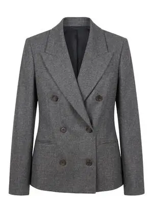 BRUNELLO CUCINELLI Brunello Cucinelli Wool And Cashmere Blend Herringbone Blazer