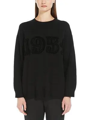 Max Mara Fido Wool & Cashmere Crewneck Sweater - Black