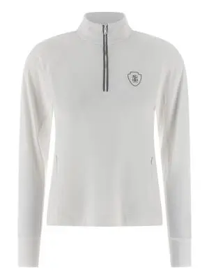 Brunello Cucinelli Precious Half Zip Sweater - White