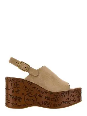 Chloé Suede Maxime Wedges - Brown
