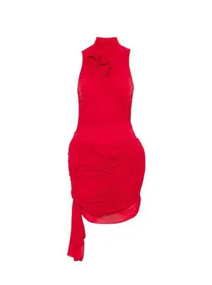 Magda Butrym Sleeveless Draped Cocktail Dress - Red