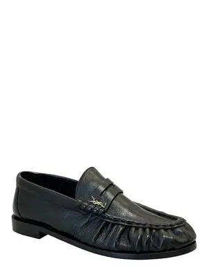 Saint Laurent Calf Leather Loafers - Black