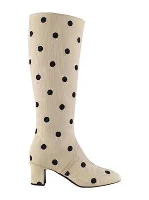 Valentino Garavani Equivoque Heeled Boots - Cream