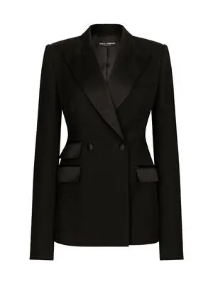 Dolce & Gabbana Tuxedo Virgin Wool And Silk Blazer - Multicolor