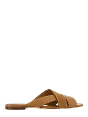 TOD'S Suede And Leather Slippers - Brown