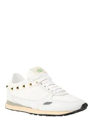 Valentino Garavani Stud Up Embellished Sneakers - White