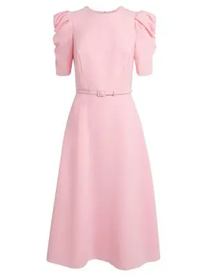 Carolina Herrera Crepe Midi Dress - Pink